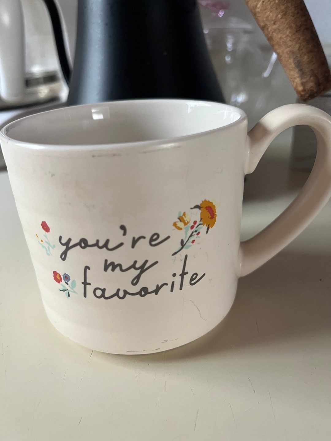 Threshold You're My Favorite Cream Stoneware Coffee Mug - Etsy
