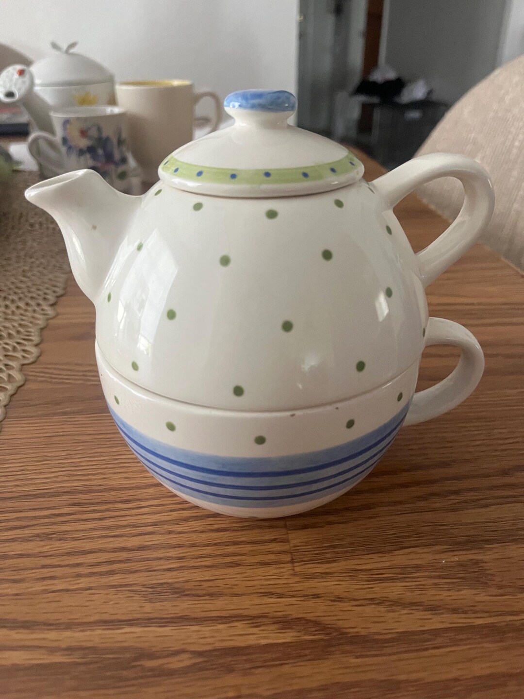 Collectible Stacking Teapot and Mug - Etsy