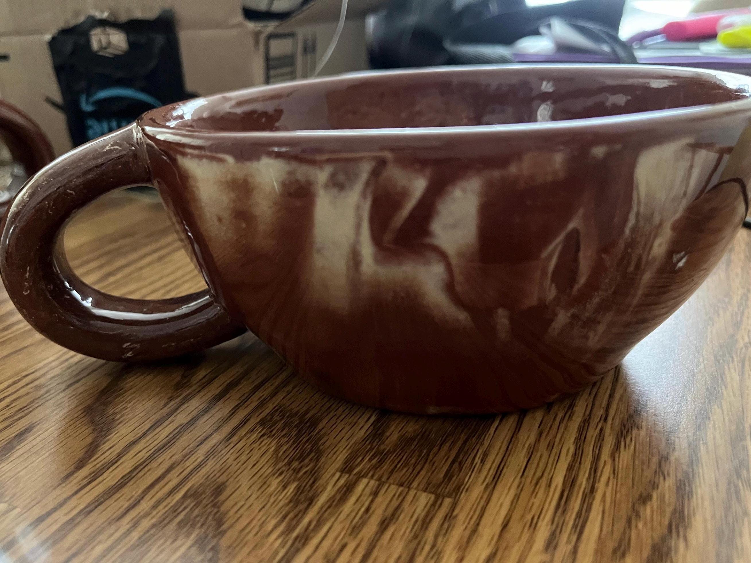 2 Vintage “clays in Calico” Art Pottery Coffee Cups Mugs Cardwell ...