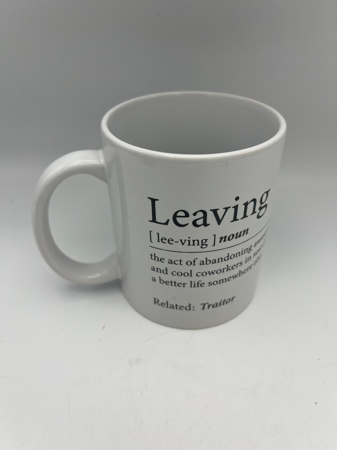 Funny Leaving Definition Coffee Mug, Coworker Gift (11 Oz) - Etsy