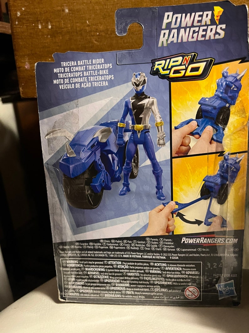 Power Rangers Rip N Go Sabertooth Battle Rider and Dino Fury - Etsy