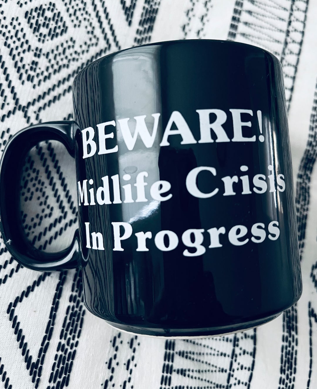 RUSS Coffee Mug BEWARE Midlife Crisis in Progress Cup Funny Old Age - Etsy