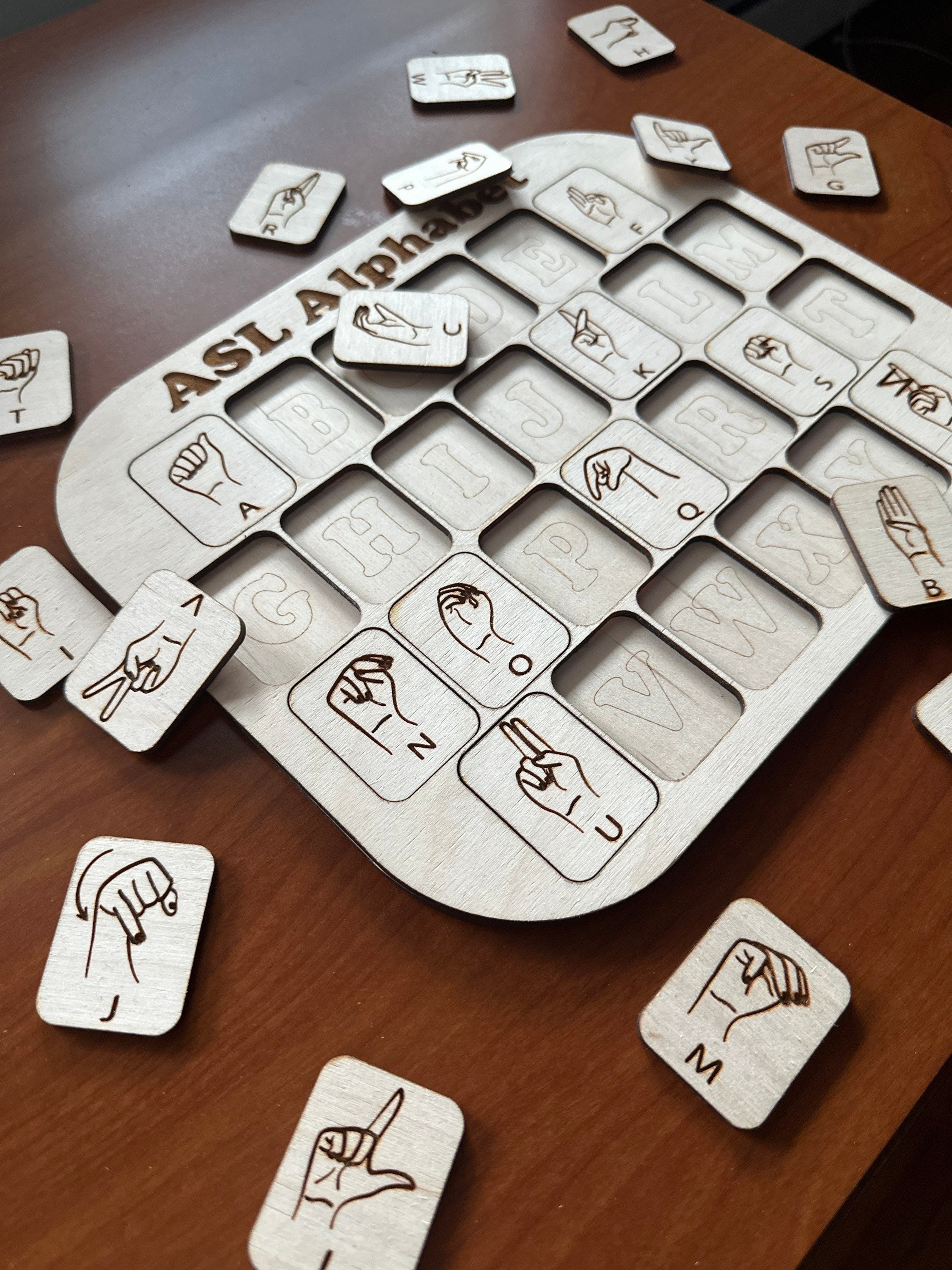 ASL Alphabet Puzzle: American Sign Language Learning - Etsy