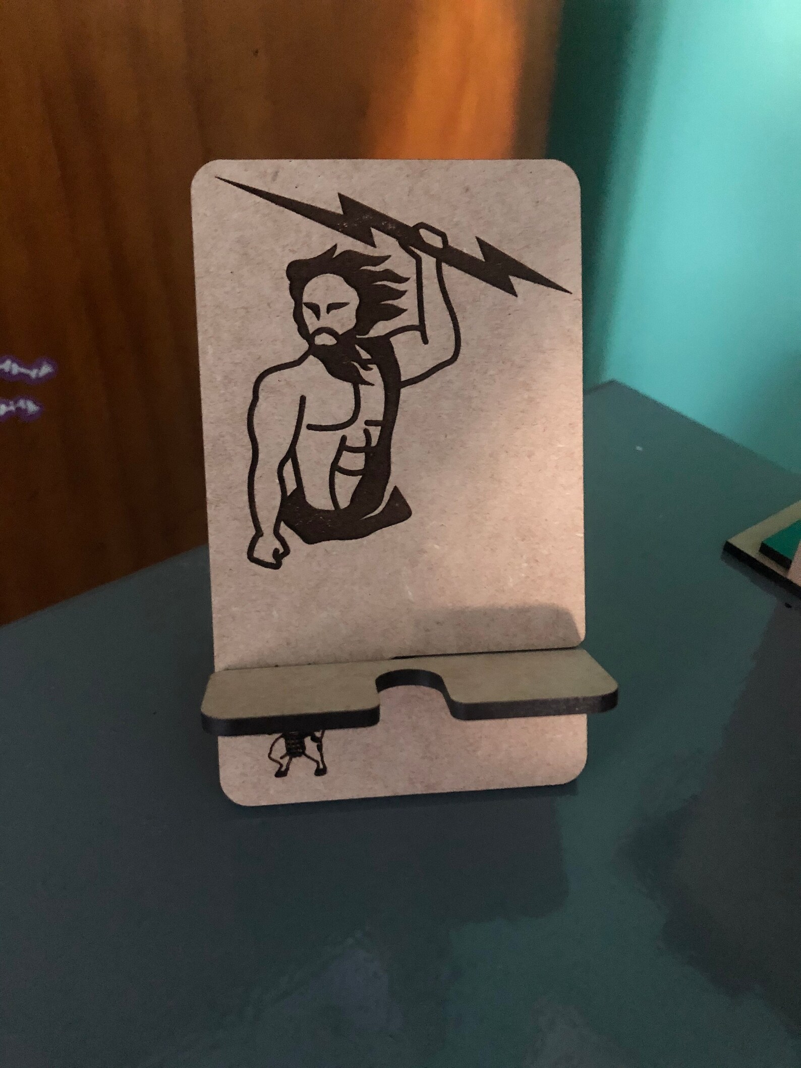Cell Phone Stands -zeus-god of Thunder - Etsy