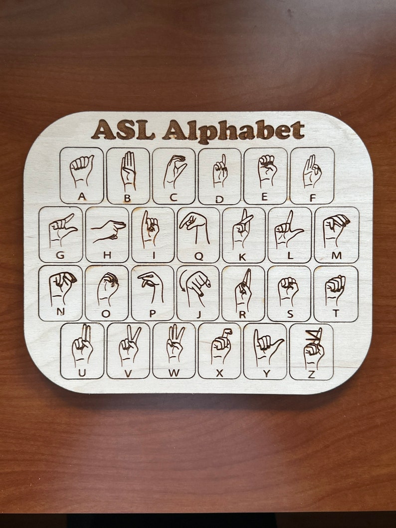 ASL Alphabet Puzzle American Sign Language Puzzle Alphabet - Etsy