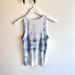 Blue Abstract Ice Dyed Ribbed Tank Top- LARGE - Etsy