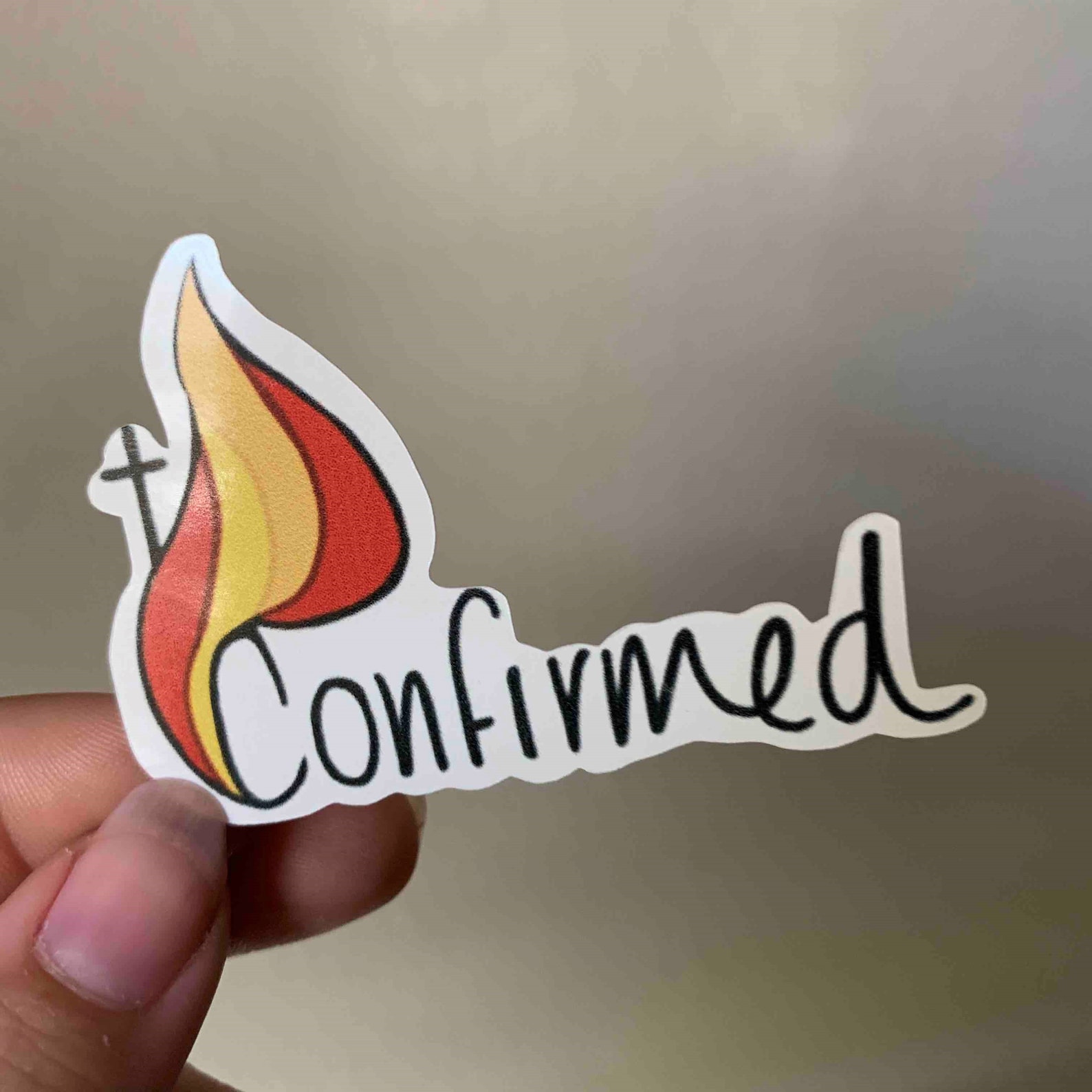 Confirmed Sticker Catholic Confirmation Sticker Sacrament Etsy
