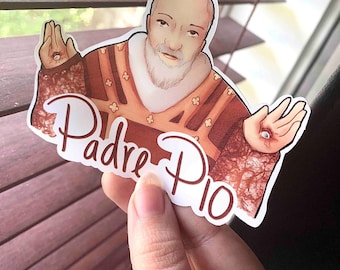 Padre Pio Sticker | Etsy