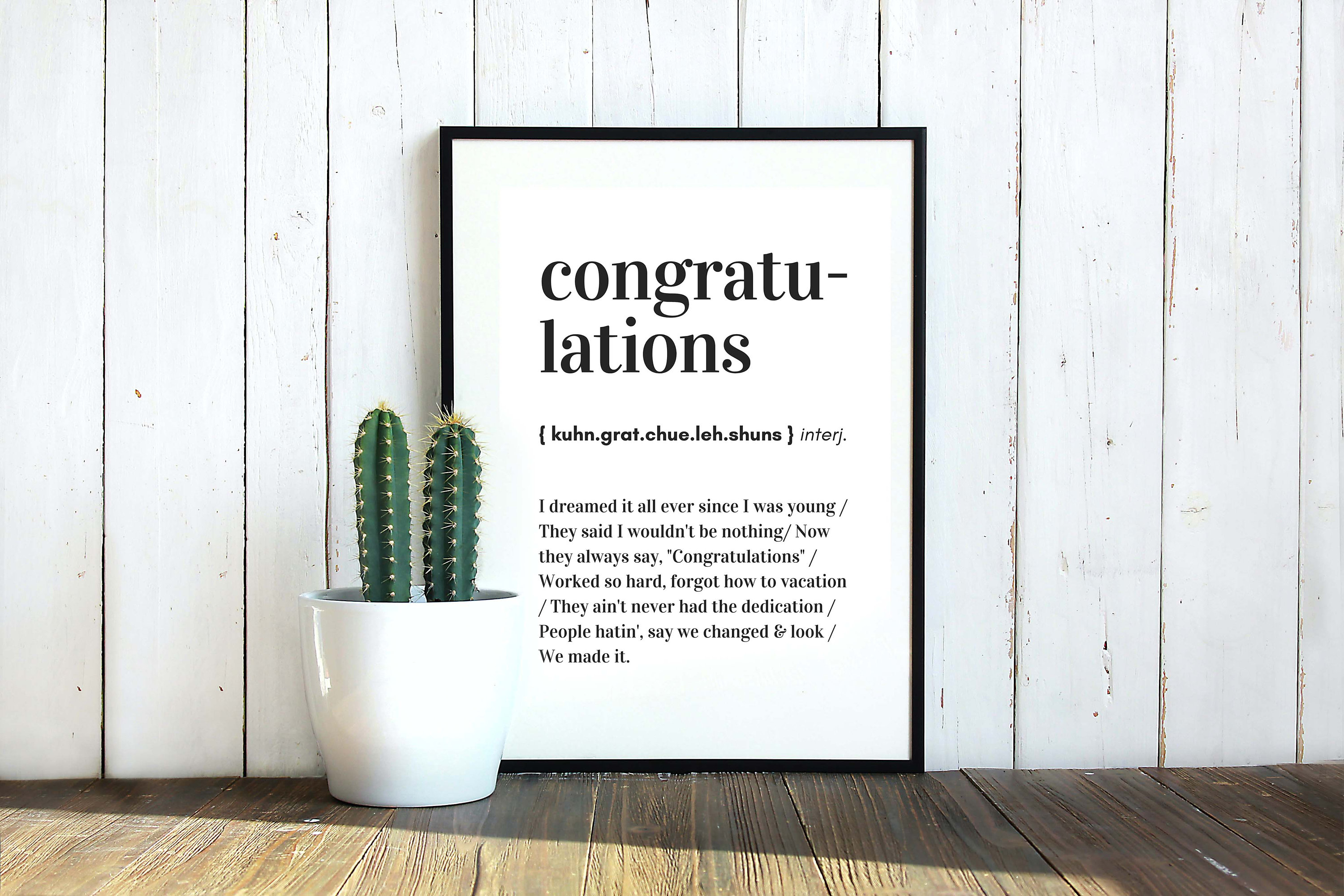 Congratulations Print ~ Post Malone Art ~ Music Art ~ Lyric Print ...