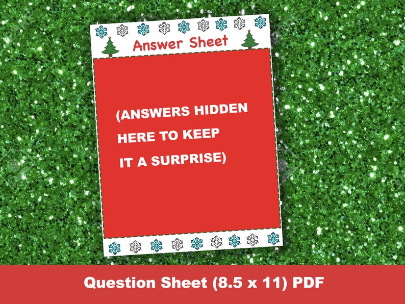 Christmas Trivia PDF, Christmas Party Game, Christmas Printable ...
