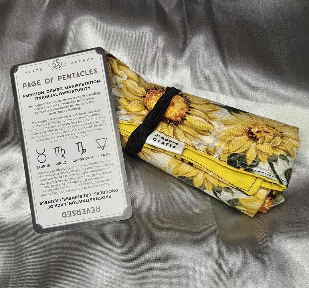 Handmade Cotton Tarot Card Wrap: Upcycled Witchy Deck Storage - Etsy