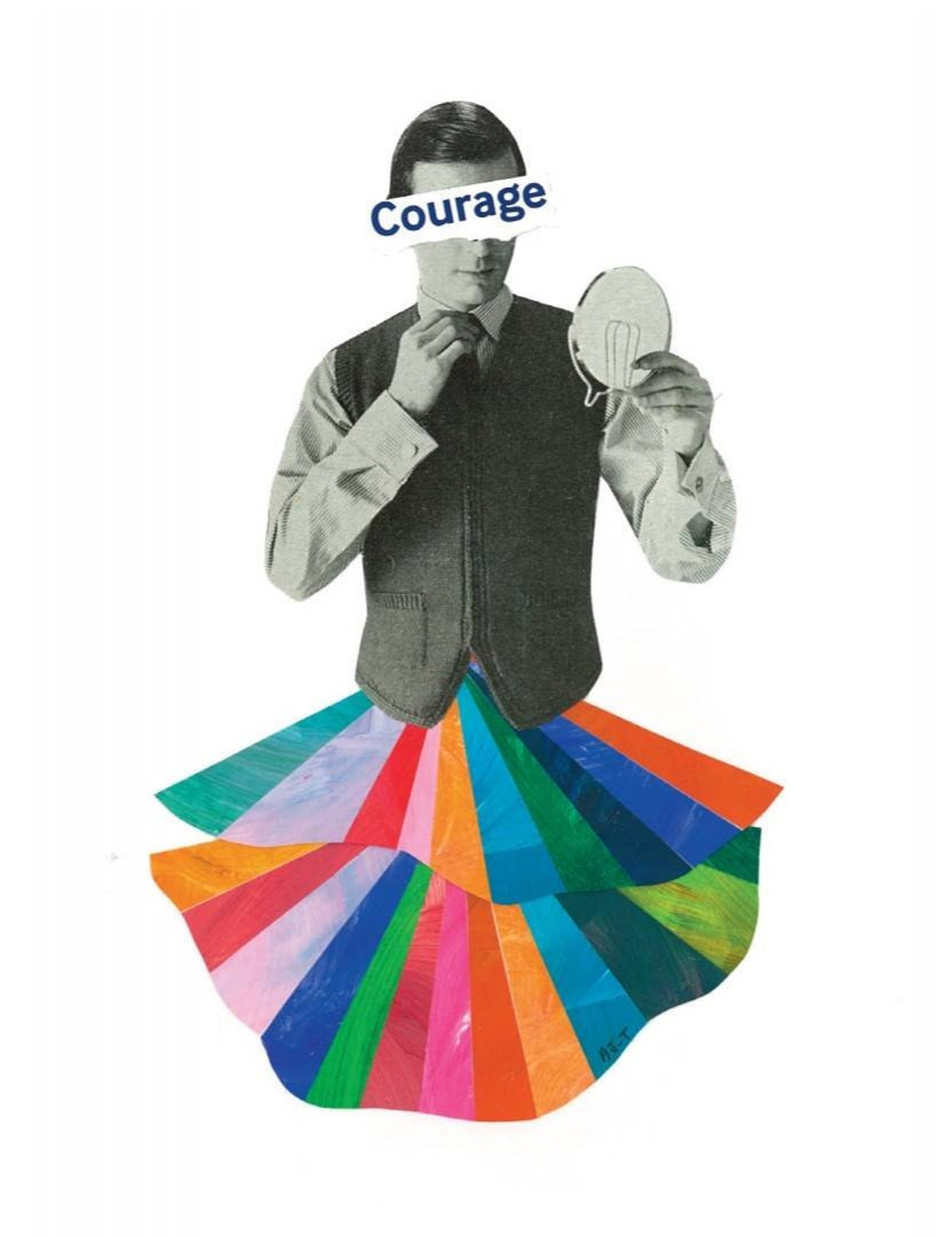 Courage Print of an Original Abstract Geometric Mixed Media Bold Photo ...