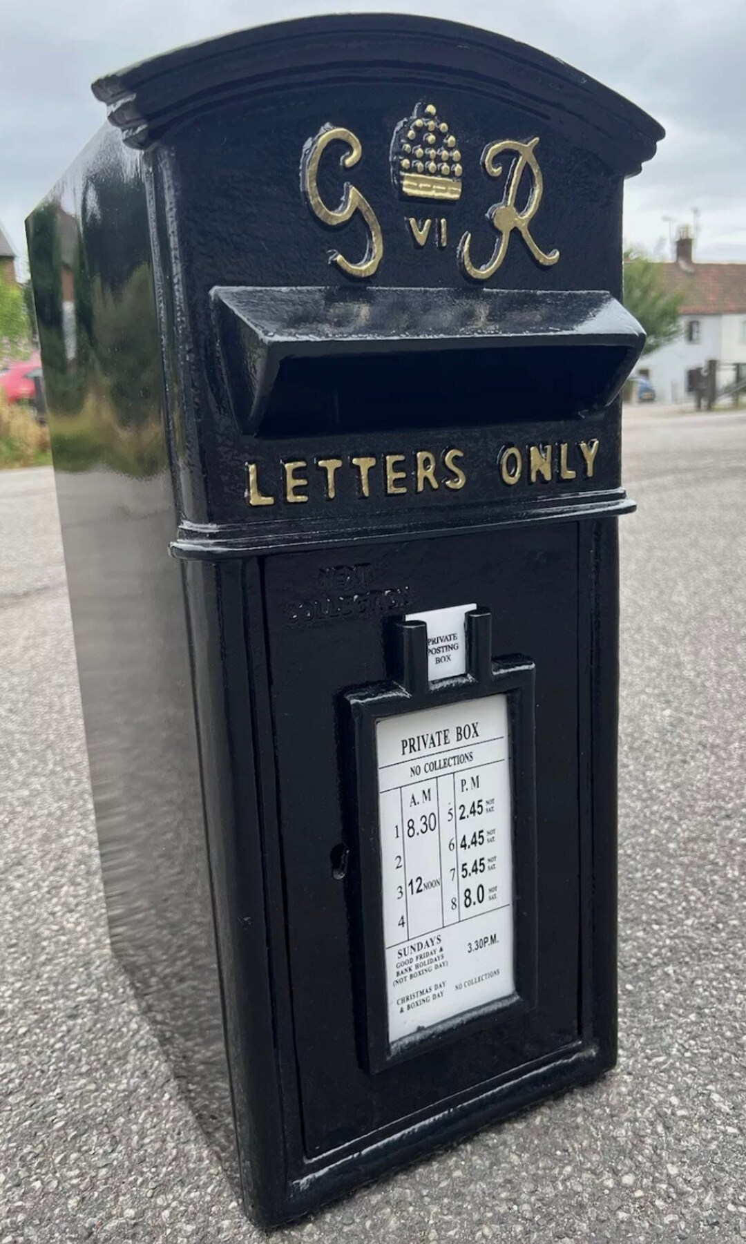 GR Royal Mail Post Box Letter Box Cast Iron Post Office Barn Top King ...