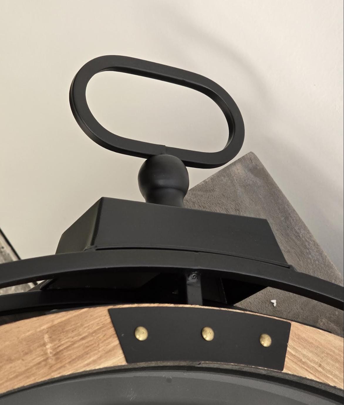 Black Clock Wooden Framed Clock Cogs Black Face Clock Roman Numerals ...