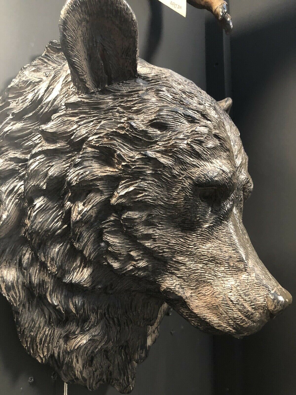 Bear Head Wall Bust Brown Grizzly Bear Resin Head, Wall Mounted Bear ...