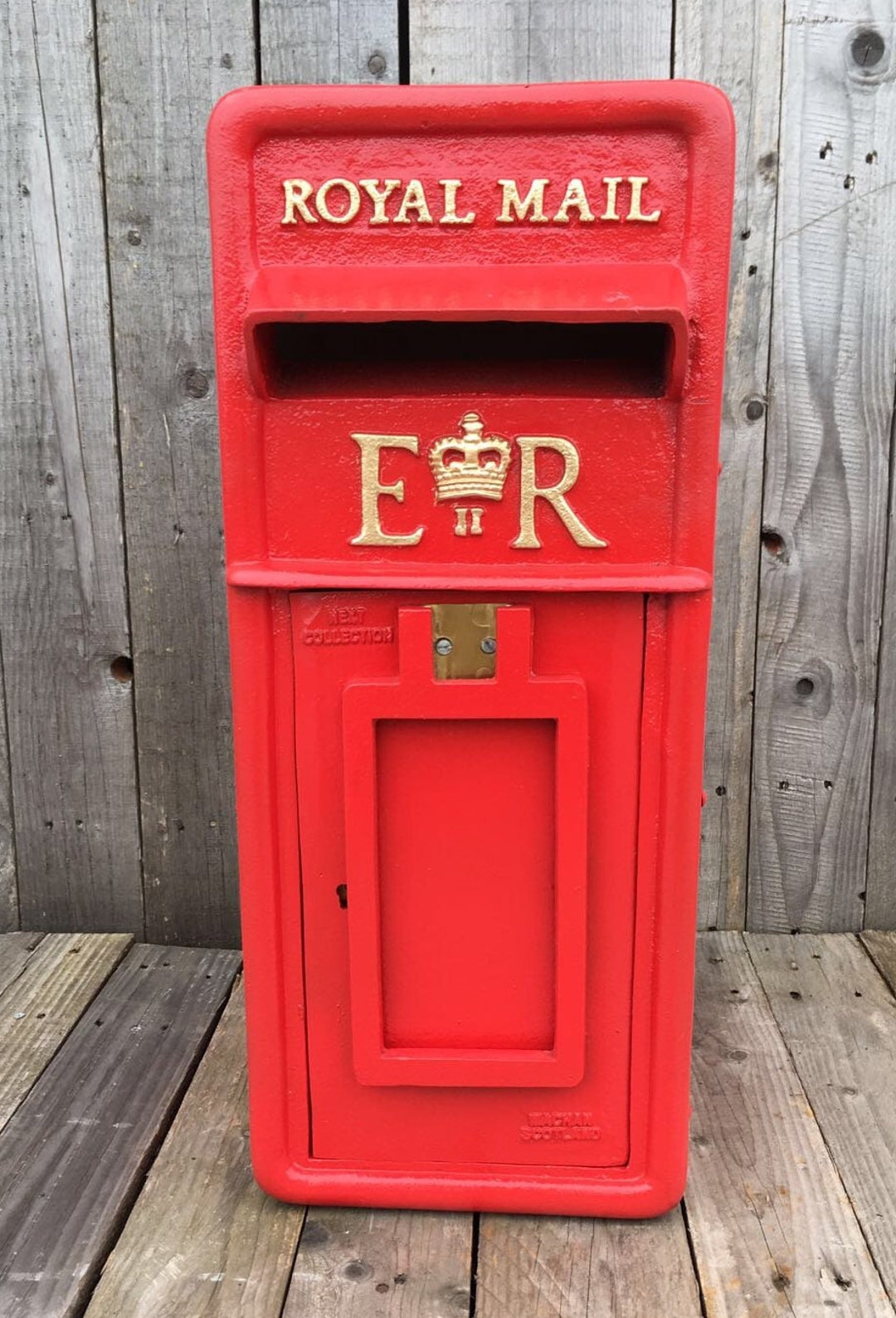 Royal Mail Post Box in Cast Iron and Steel British Icon Post Box Red ...