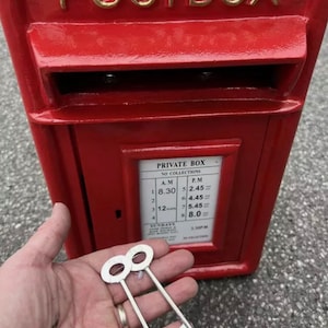 Cast Iron Letter Box Royal Mail Post Office Wall Box Vintage Style RED ...