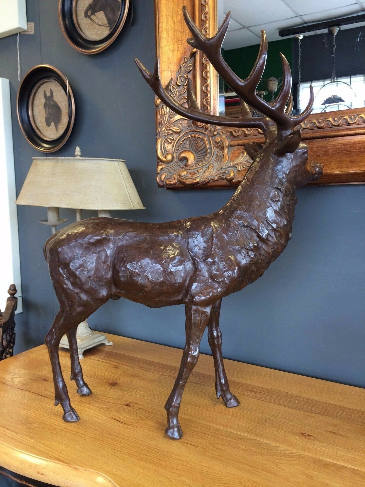 Bronze Stag Sculpture Real Bronze Stag Large Red Deer Figure - Etsy