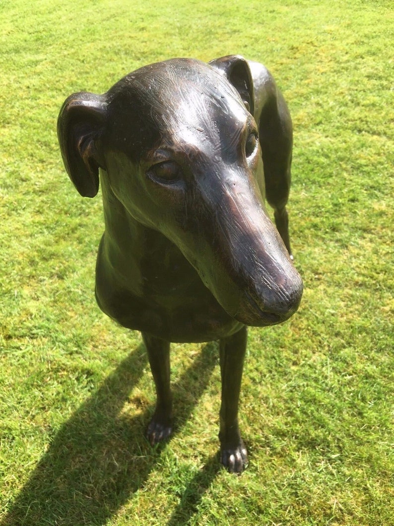 Bronze Greyhound Pair Life Size Bronze Grey Hounds Bronze Dogs Large ...