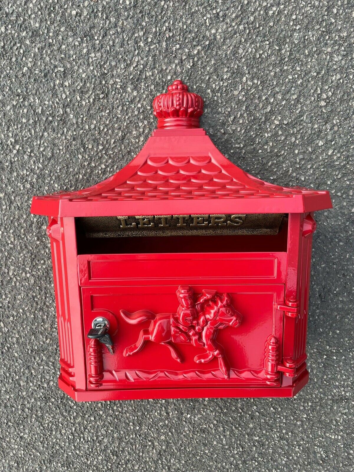 Red Wall Post Box Wall Mounted Aluminium Red Wall Mail Box - Etsy