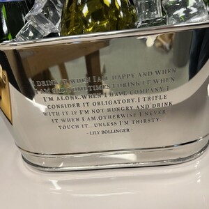 Lilly Bollinger , Napoleon Bollinger Medium Wine Champagne Bath Ice ...