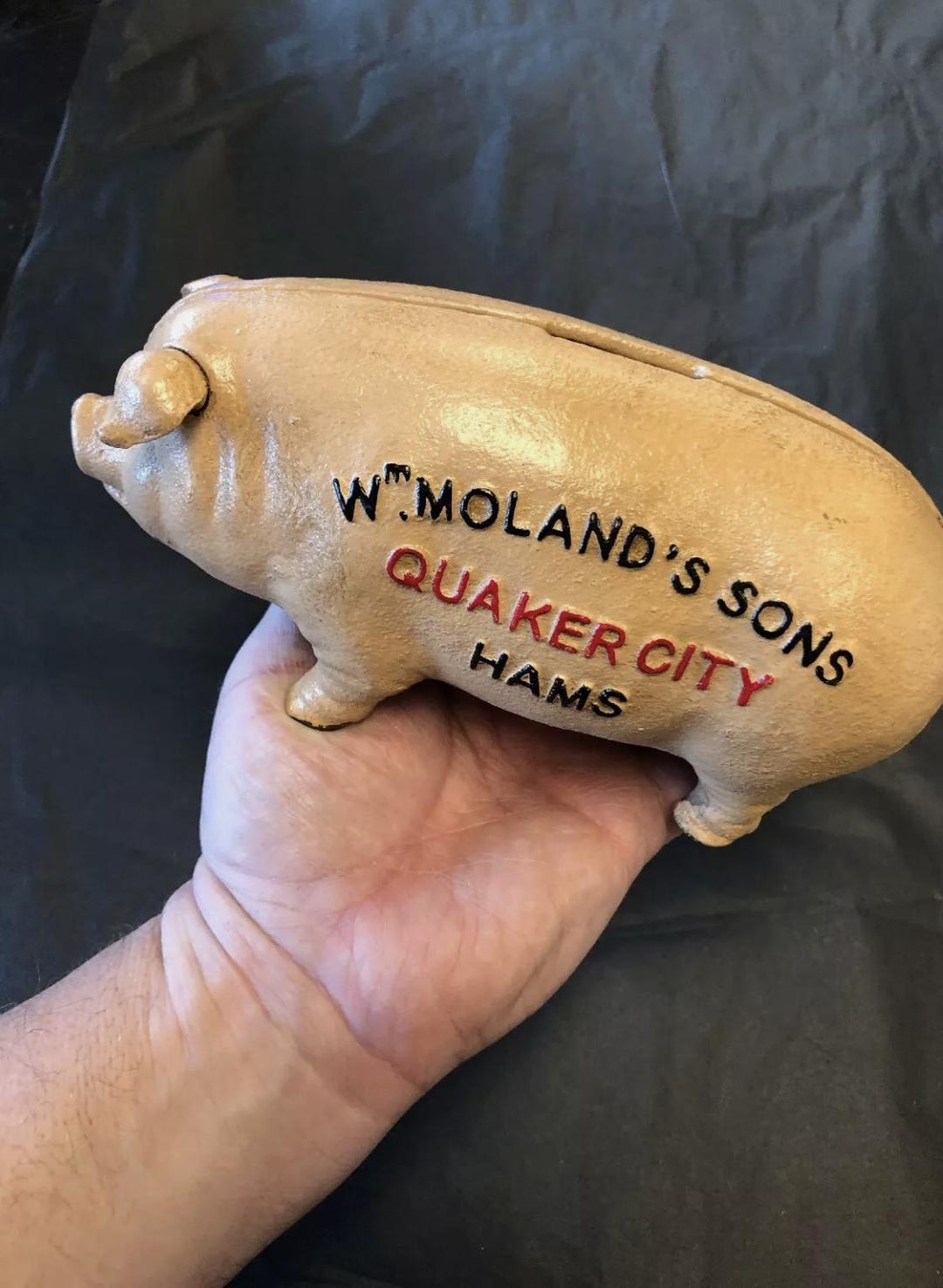 Piggy Bank Vintage Ham Wm Moland's & Son Pig Money Box Piggy Bank ...