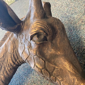 Giraffe Bust Head Wall Art Giraffe Resin Bronze Effect Wall Bust ...