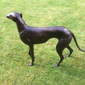 Bronze Greyhound Pair Life Size Bronze Grey Hounds Bronze Dogs Large ...