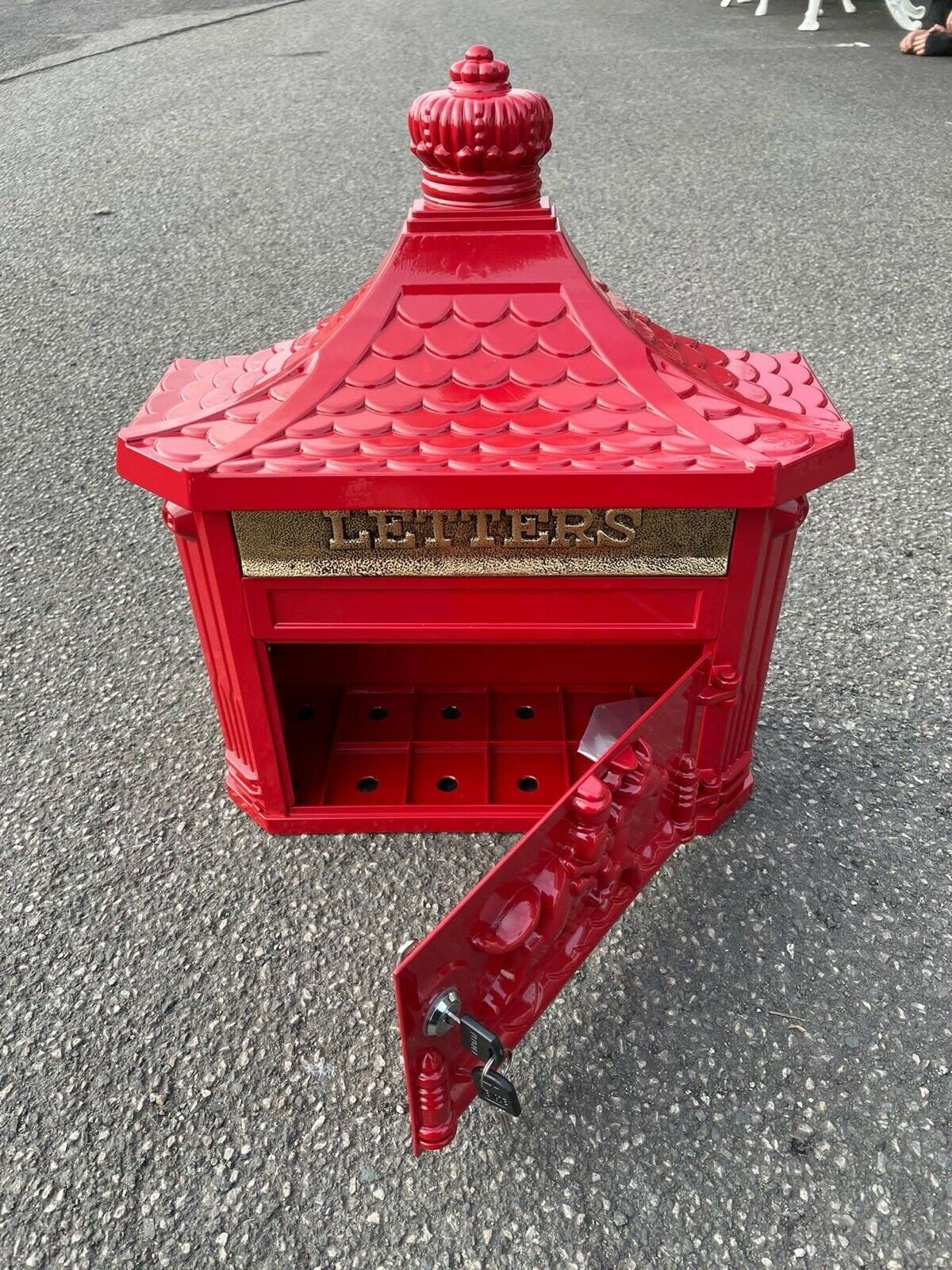Red Wall Post Box Wall Mounted Aluminium Red Wall Mail Box - Etsy