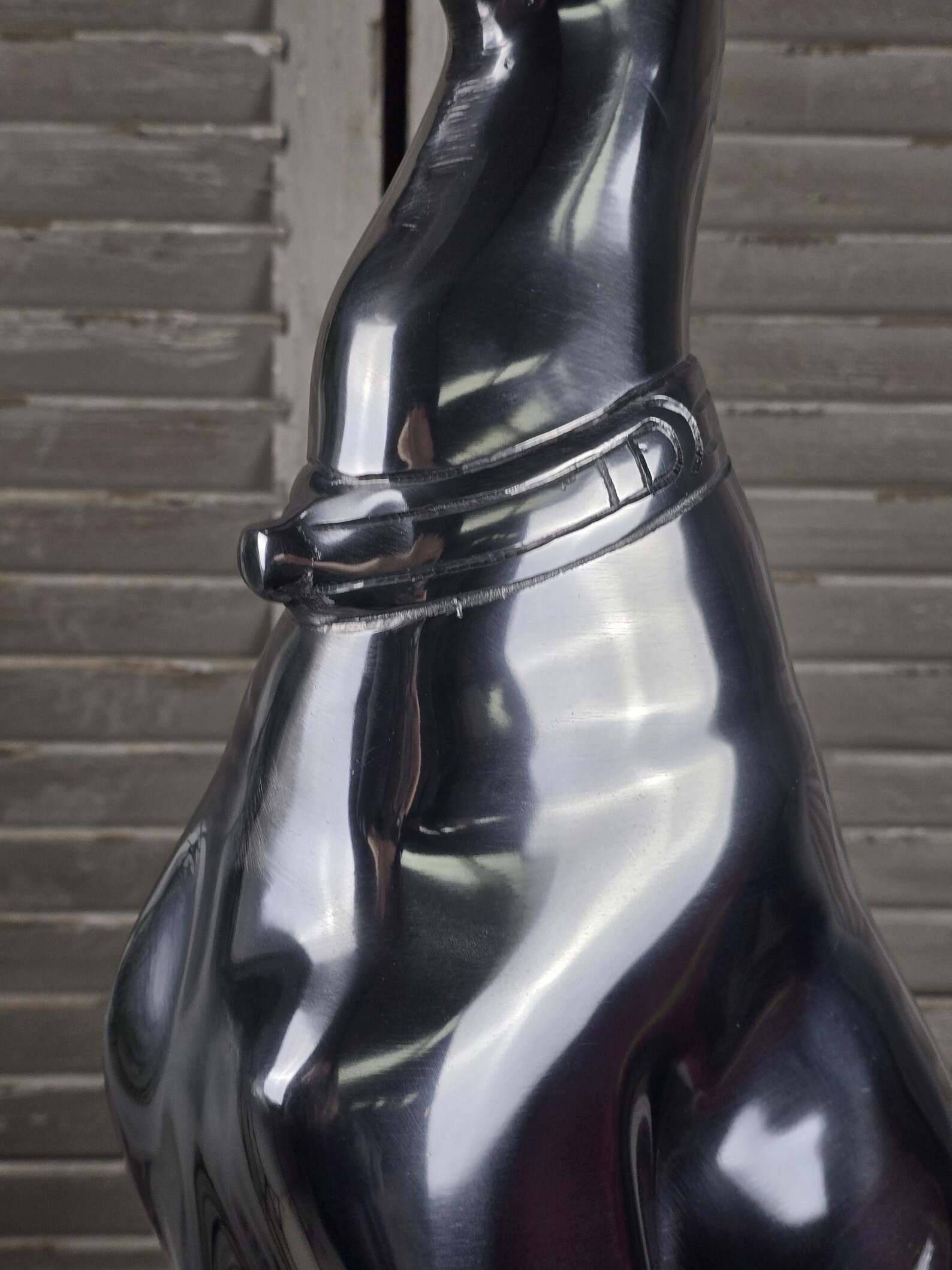 Aluminium Whippet Sitting Greyhound Whippet Silver Finish Ornament ...
