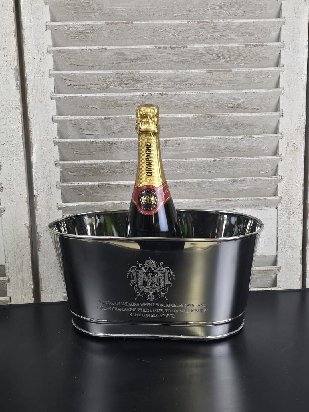 Napoleon Ice Bucket Small 2 Bottle Sparkling Wine Bath Double Sided ...
