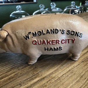 Piggy Bank Vintage Ham Wm Moland's & Son Pig Money Box Piggy Bank ...