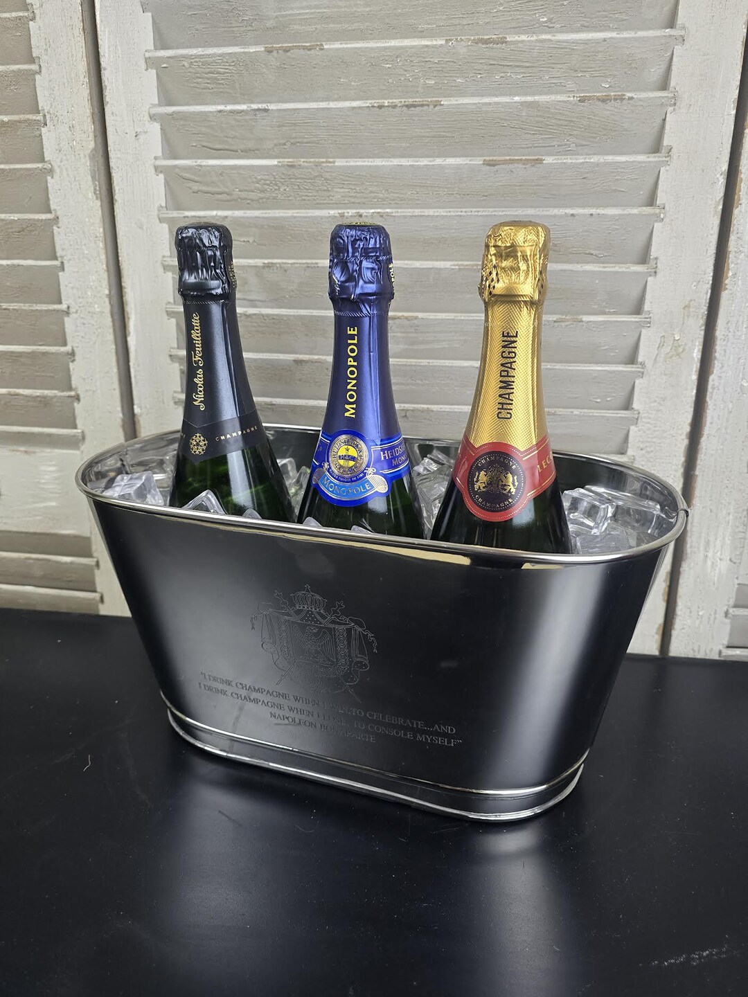 Napoleon Wine Bath Medium Sparkling Wine Bath Ice Bucket Cooler - Etsy