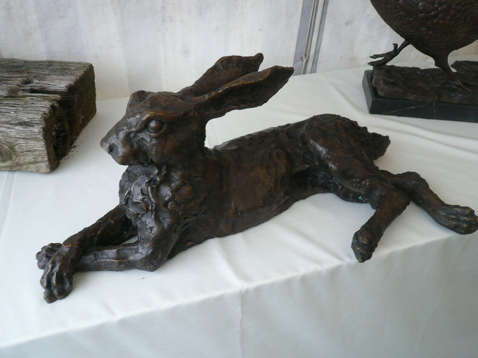 Bronze Hare Laying Life Size , Large Bronze Hare , Resting Hare ...