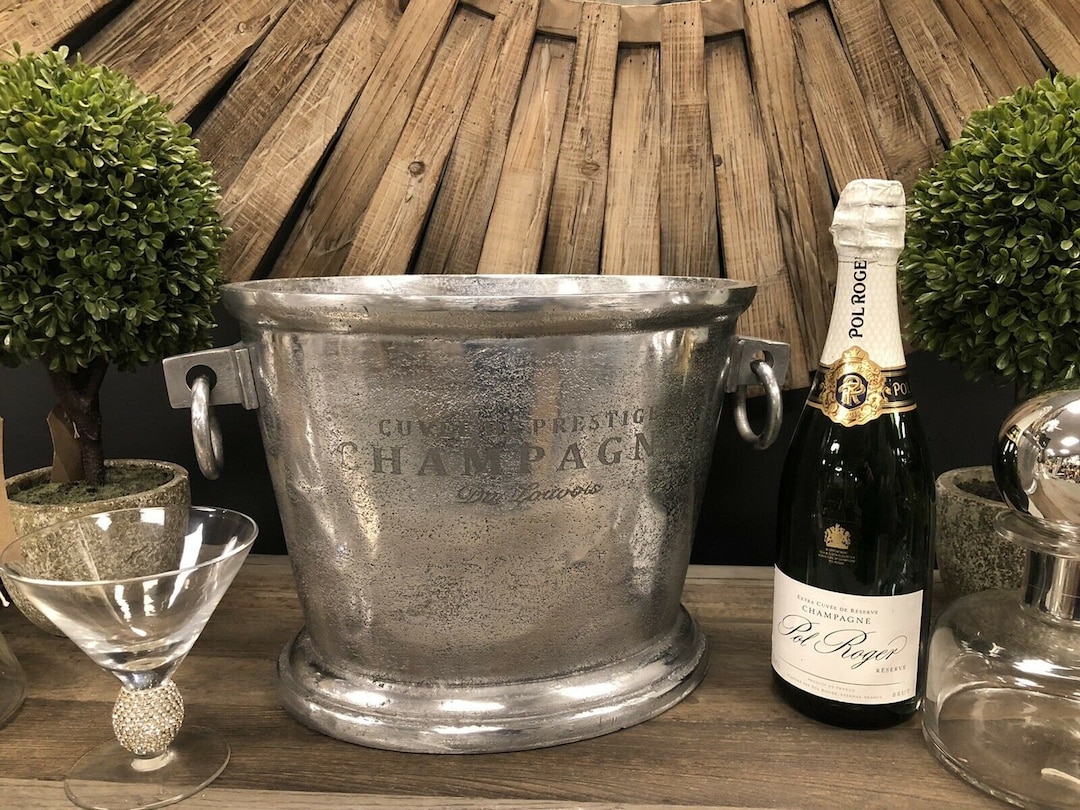 Champagne Cooler Large Aluminium Cooler Loop Handles Wine Coolers Ice ...
