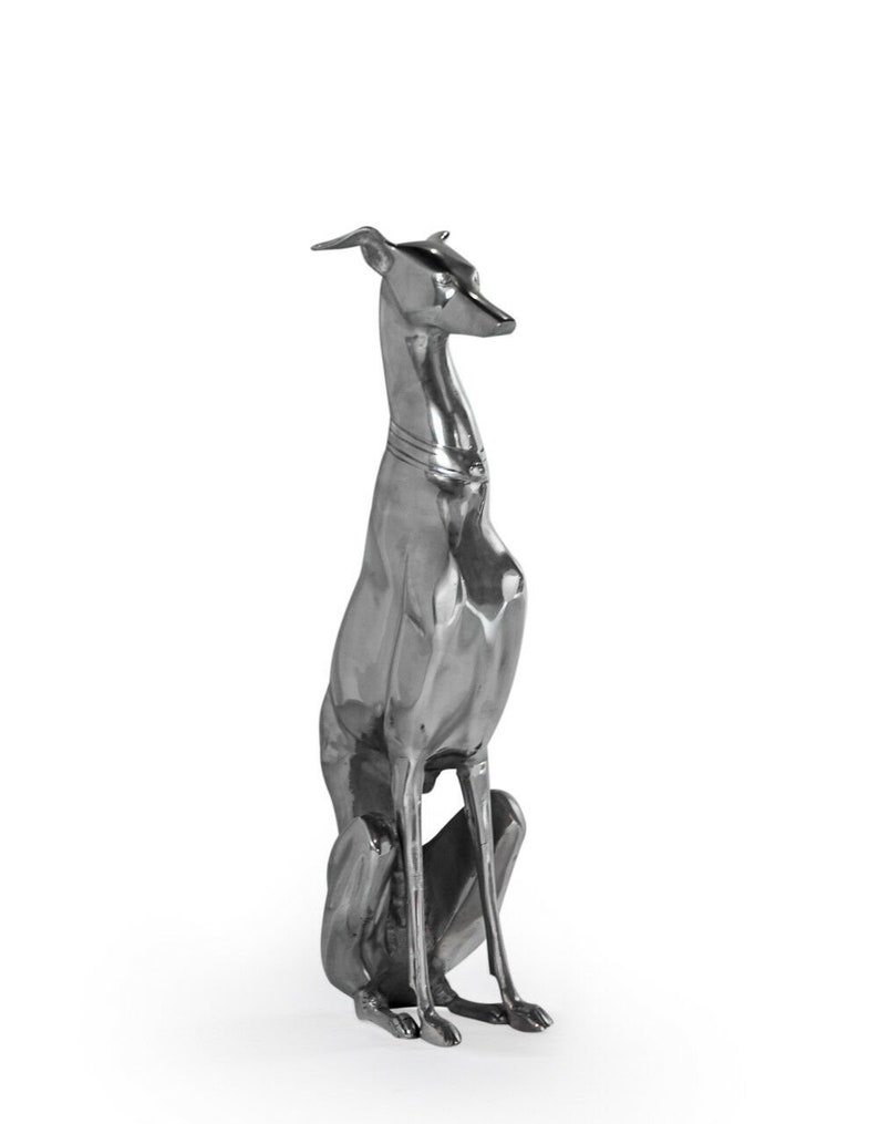 Aluminium Whippet Sitting Greyhound Whippet Silver Finish - Etsy