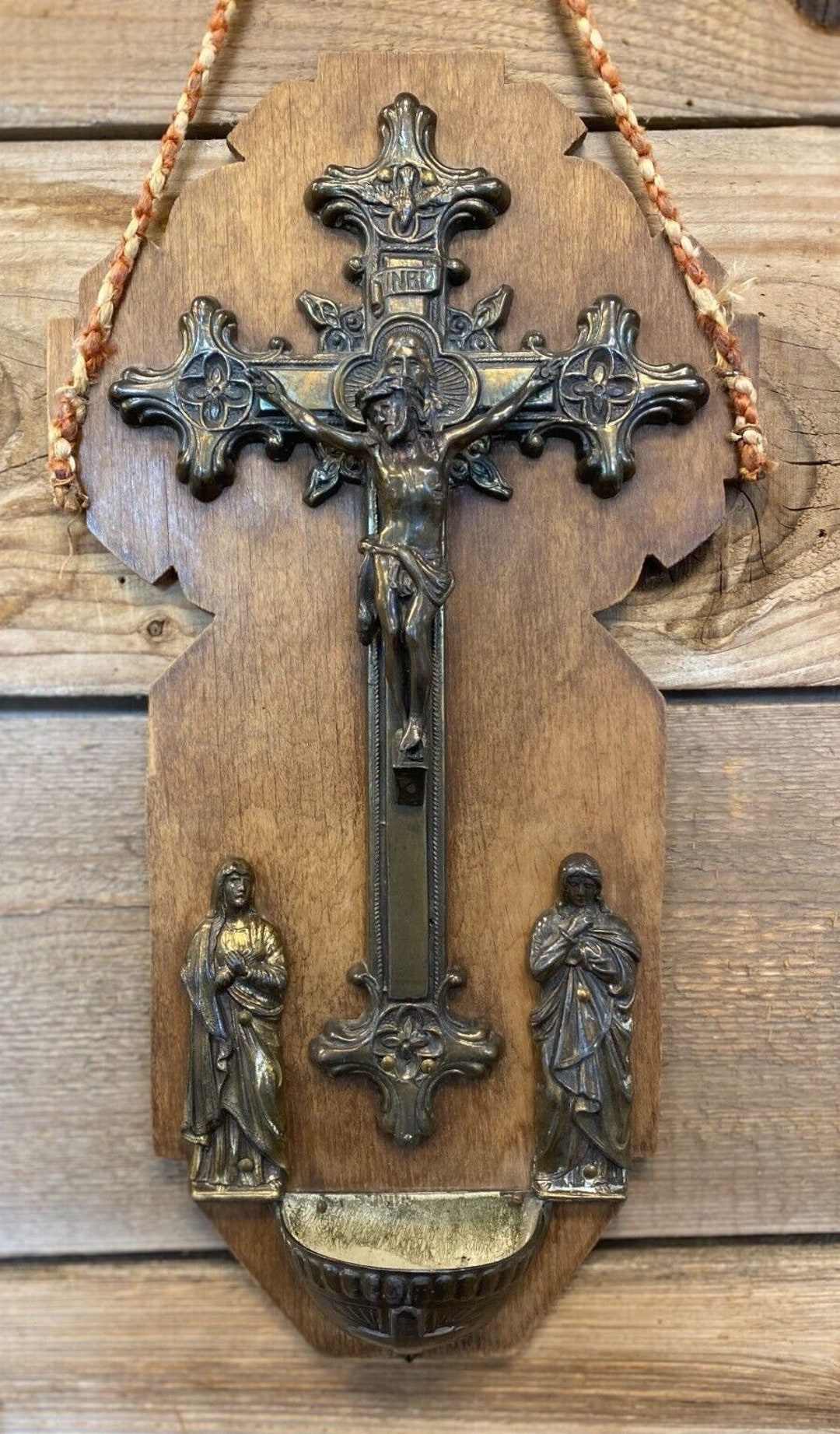 Jesus on Wooden Detailed Cross "inri" Latin Religious Iconography - Etsy