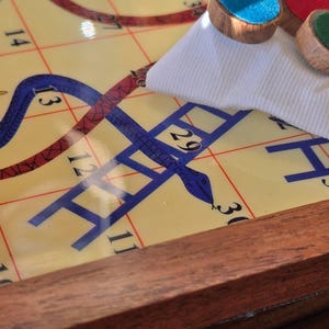 Snakes N' Ladders Game Wooden Handmade Multiplayer Board Game 4 ...