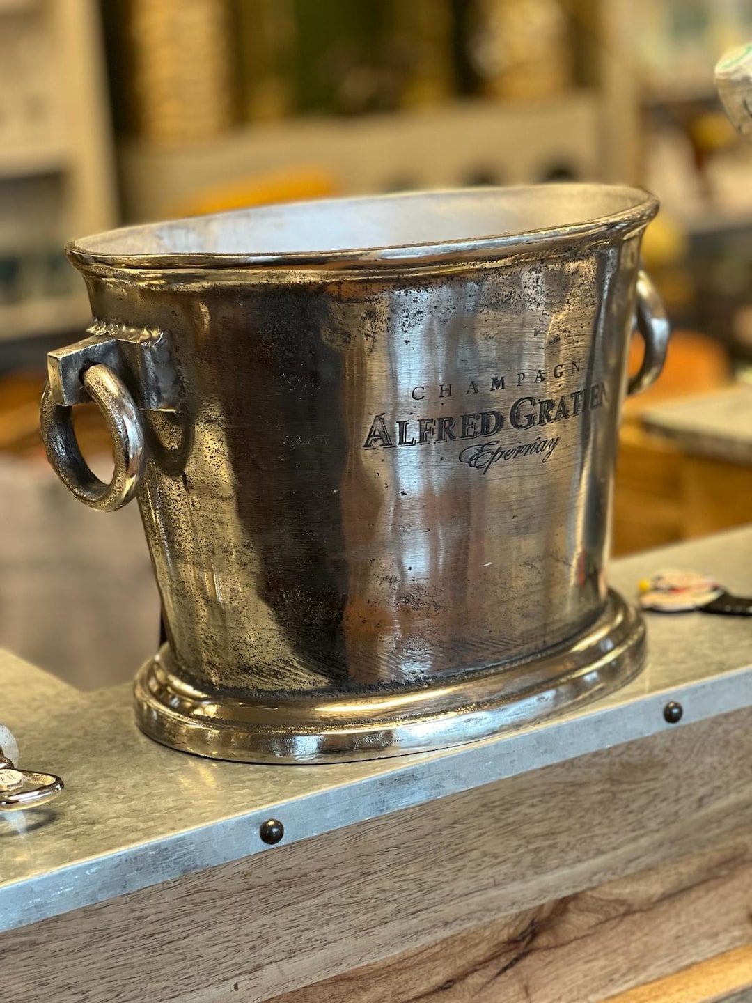 Alfred Gratien Engraved Cooler Large Cast Aluminium Cooler Loop Handles ...