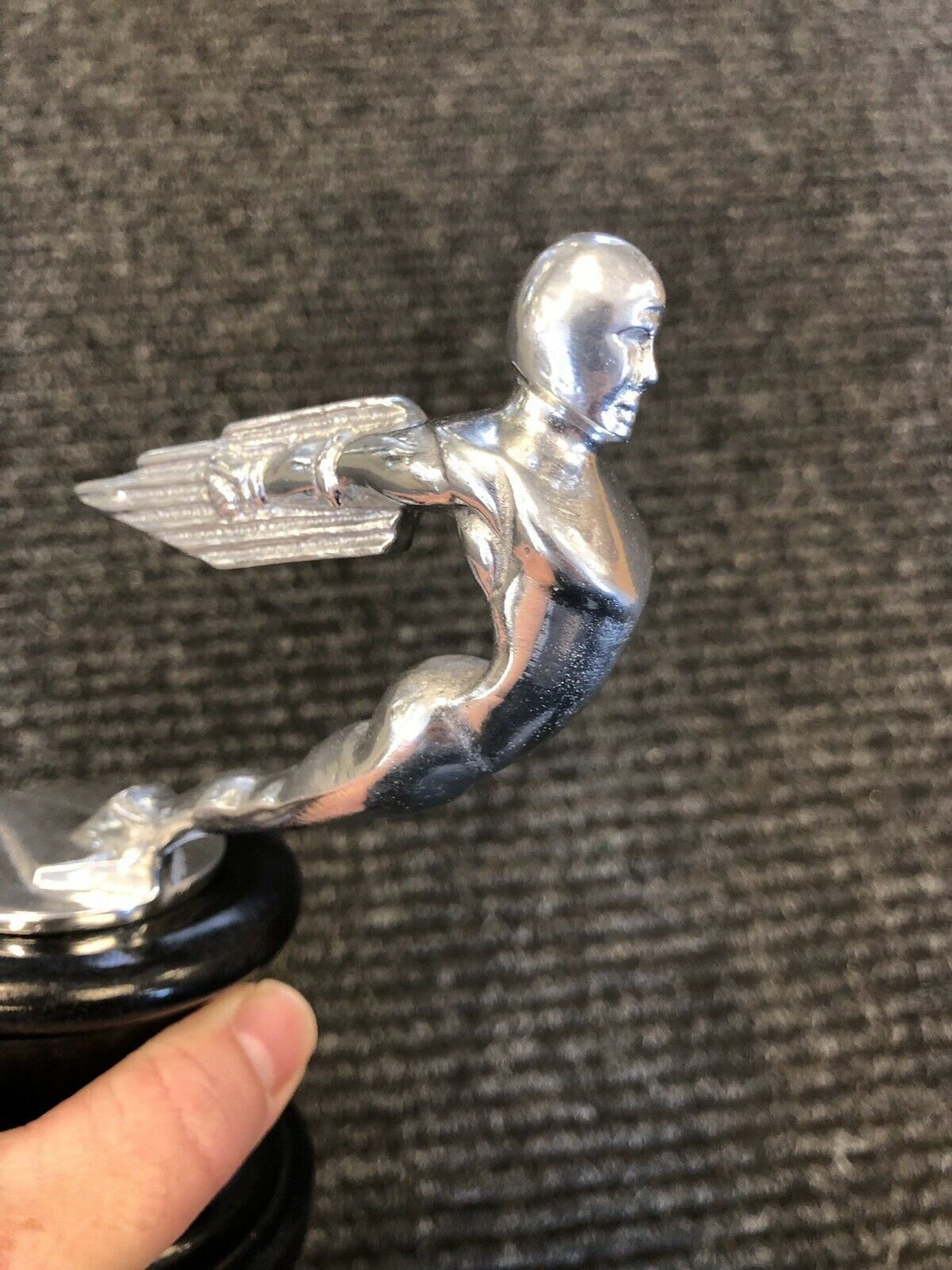 Rocket Man Mascot Bonnet Hood Ornament Art Deco Style Rocketeer on ...