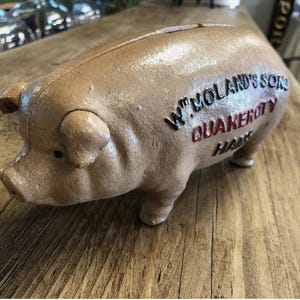 Piggy Bank Vintage Ham Wm Moland's & Son Pig Money Box Piggy Bank ...