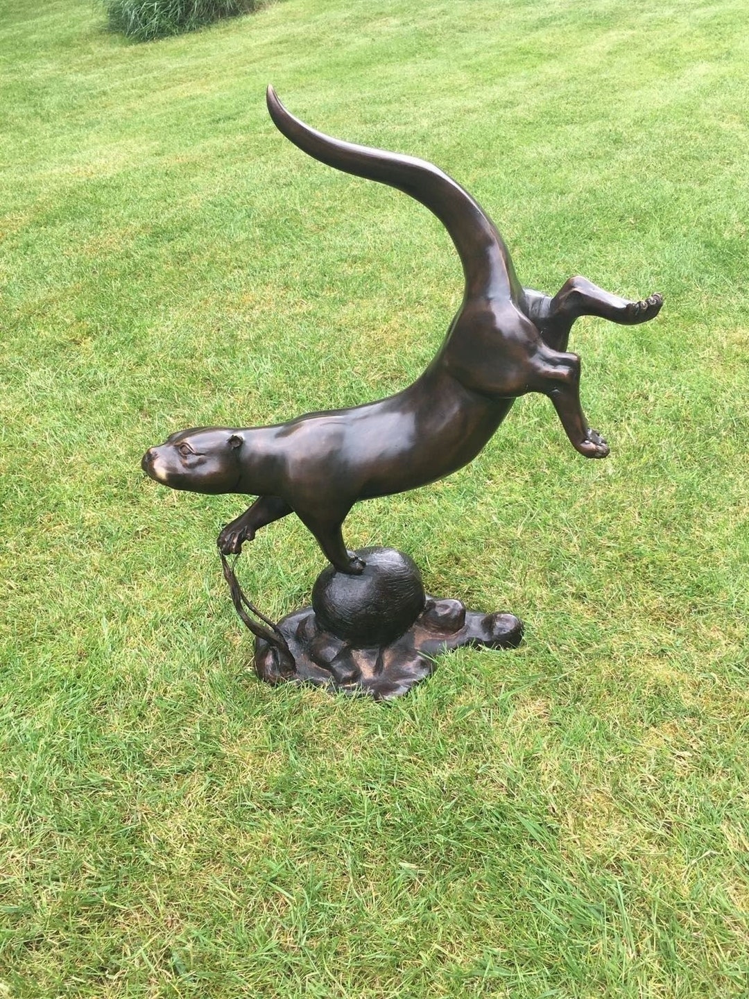 Swimming Otter Bronze Large Swimming Otter Cast in Bronze Otter ...