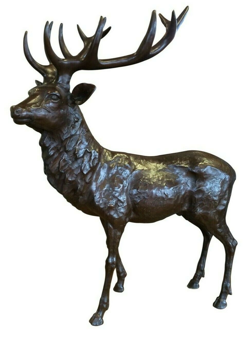 Bronze Stag Sculpture Real Bronze Stag Large Red Deer Figure - Etsy