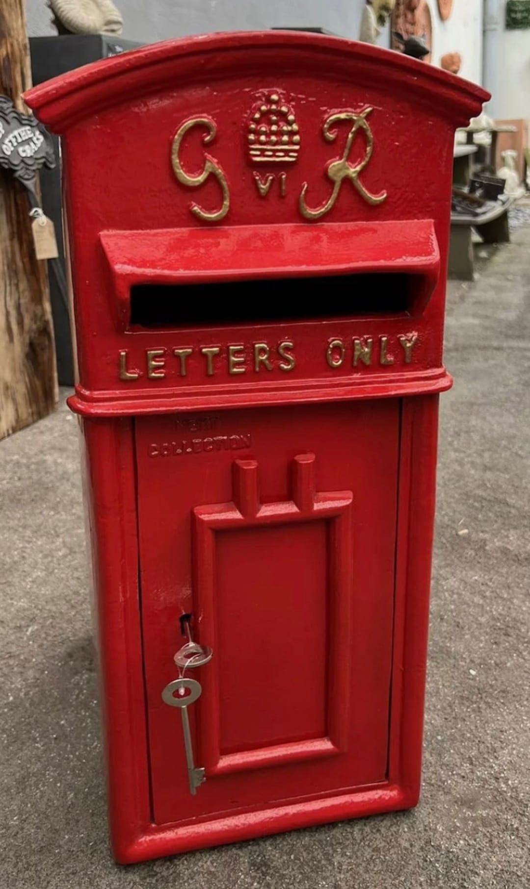 GR Royal Mail Post Box Letter Box Cast Iron Post Office Barn Top King ...