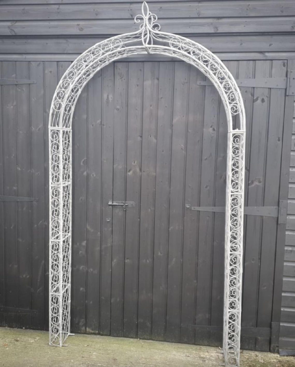 Large Garden Arch Rose Design Metal Garden Entry Arch Flower Climber ...