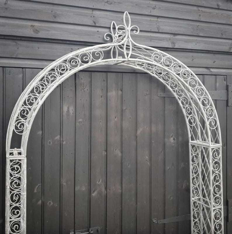 Large Garden Arch Rose Design Metal Garden Entry Arch Flower Climber ...