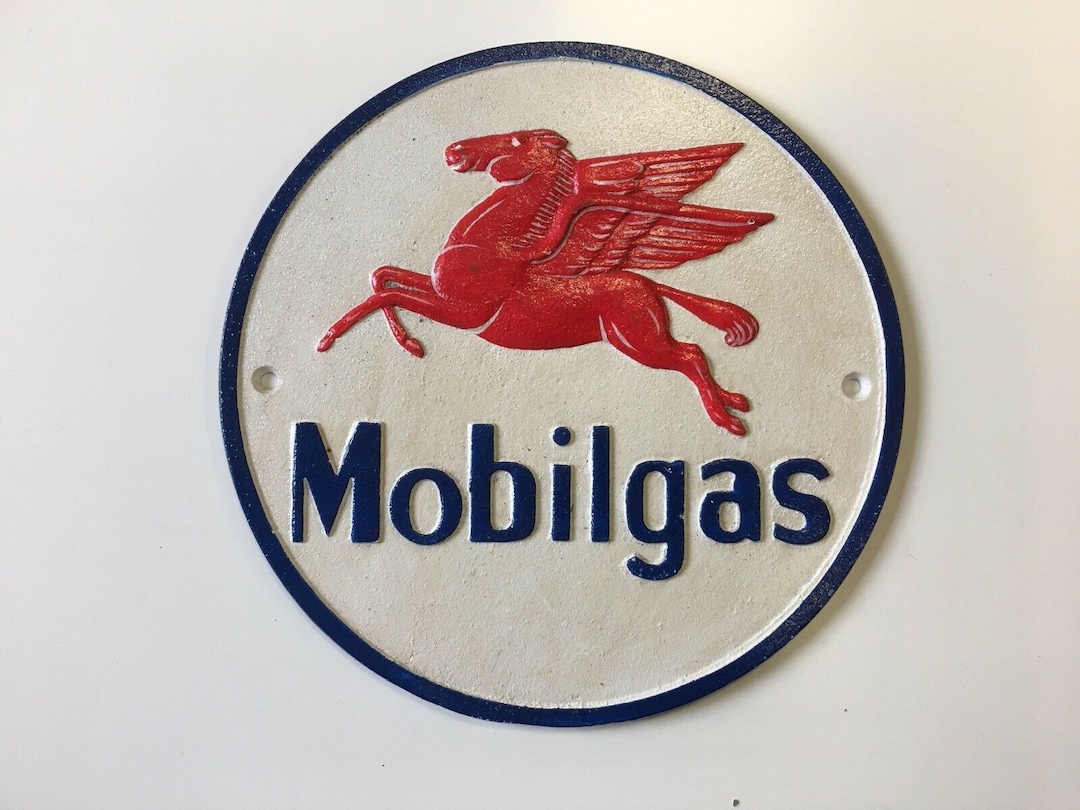 Mobil Gas Cast Iron Petrol Sign Mobil Gas - Etsy