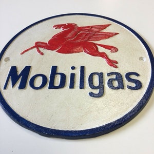 Mobil Gas Cast Iron Petrol Sign Mobil Gas - Etsy