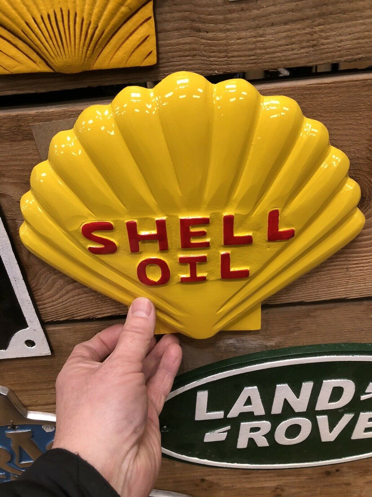 Shell Sign Vintage Shell Logo Cast Metal Sign Garage Sign - Etsy
