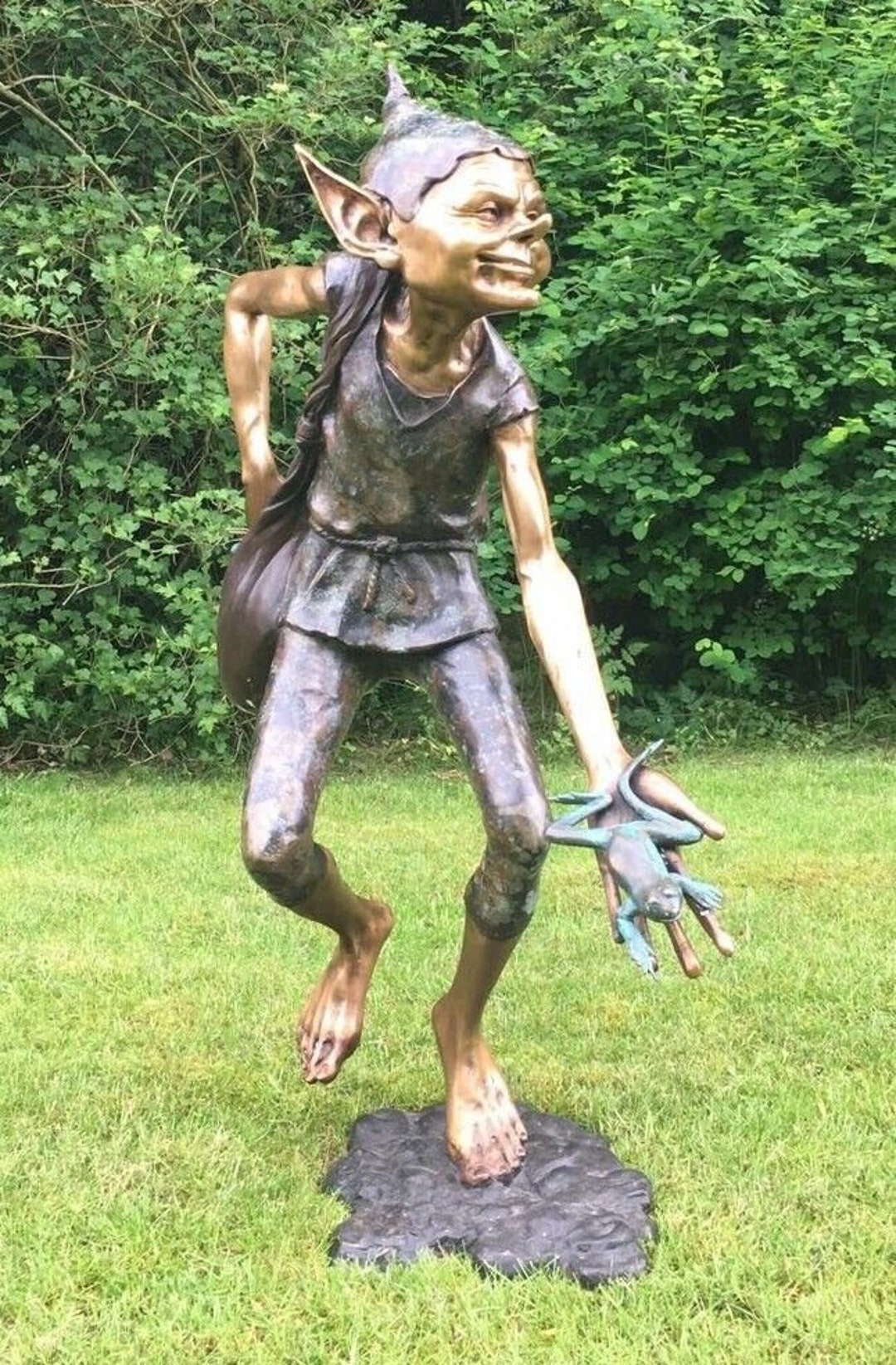 XL Bronze Kobold Pixie Frosch Streuer sehr großer Bronze SEHR GOBLIN ...